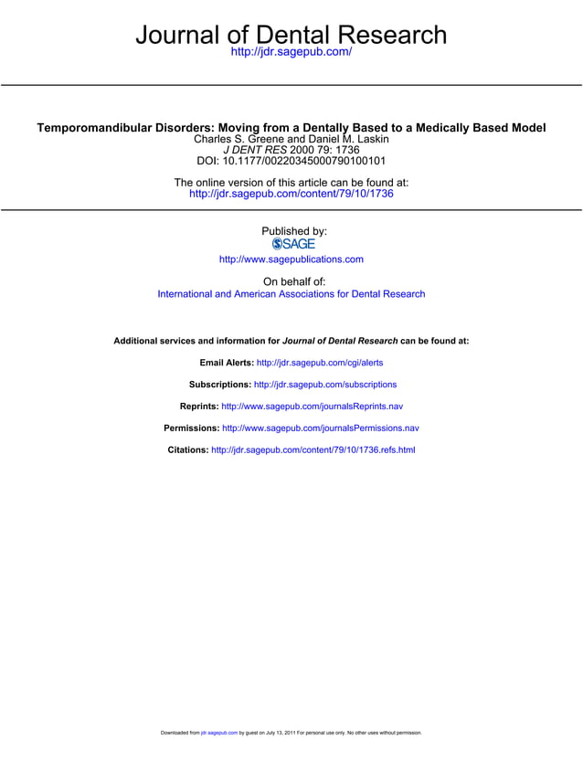 temporo mandibular disorders | PDF