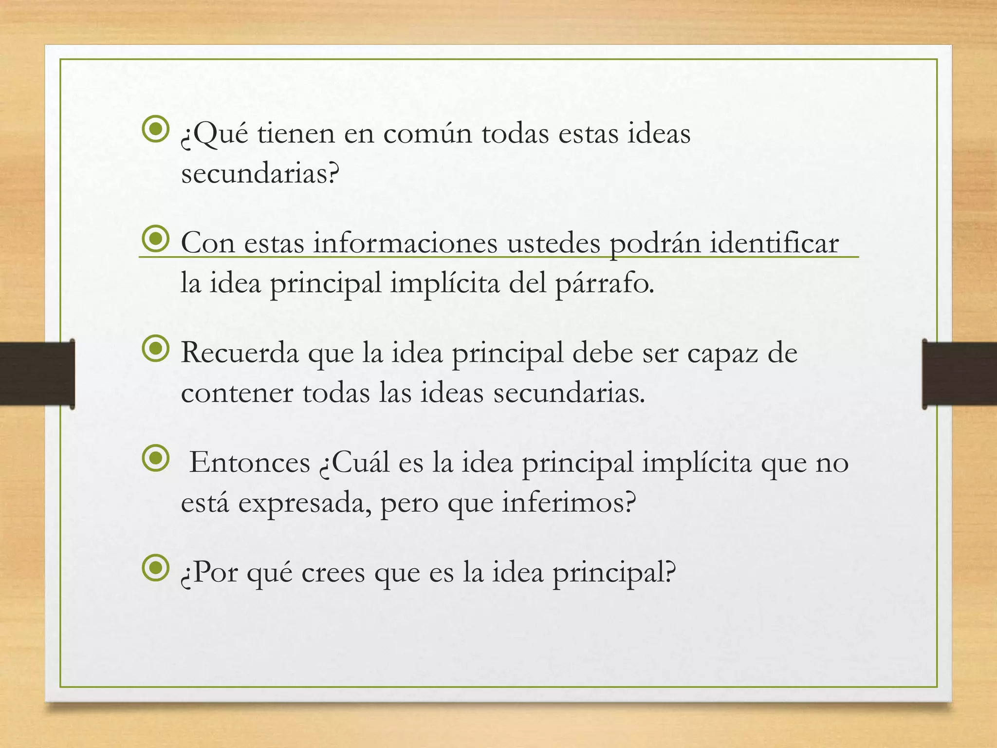 cómo identificar las ideas principales | PPTX