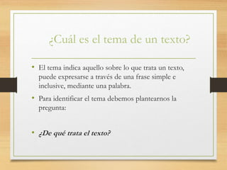 cómo identificar las ideas principales | PPTX