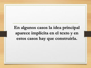 cómo identificar las ideas principales | PPTX