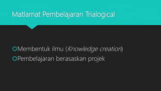 2.2 trialogical learning-proses-bm2018jan4 | PPTX