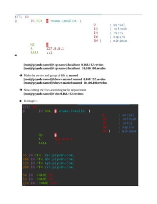 2. reverse primarydns using bind for ptr and cname record ipv4 | PDF