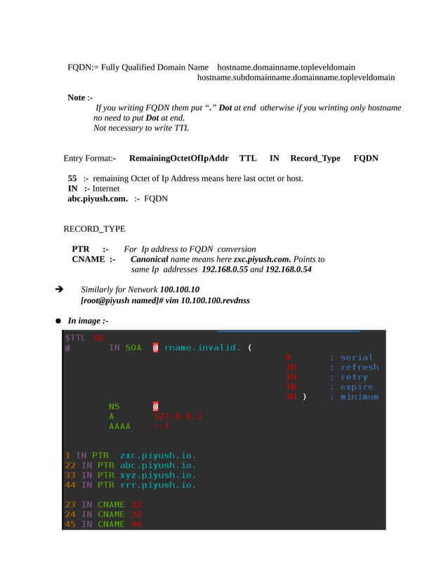2. reverse primarydns using bind for ptr and cname record ipv4 | PDF