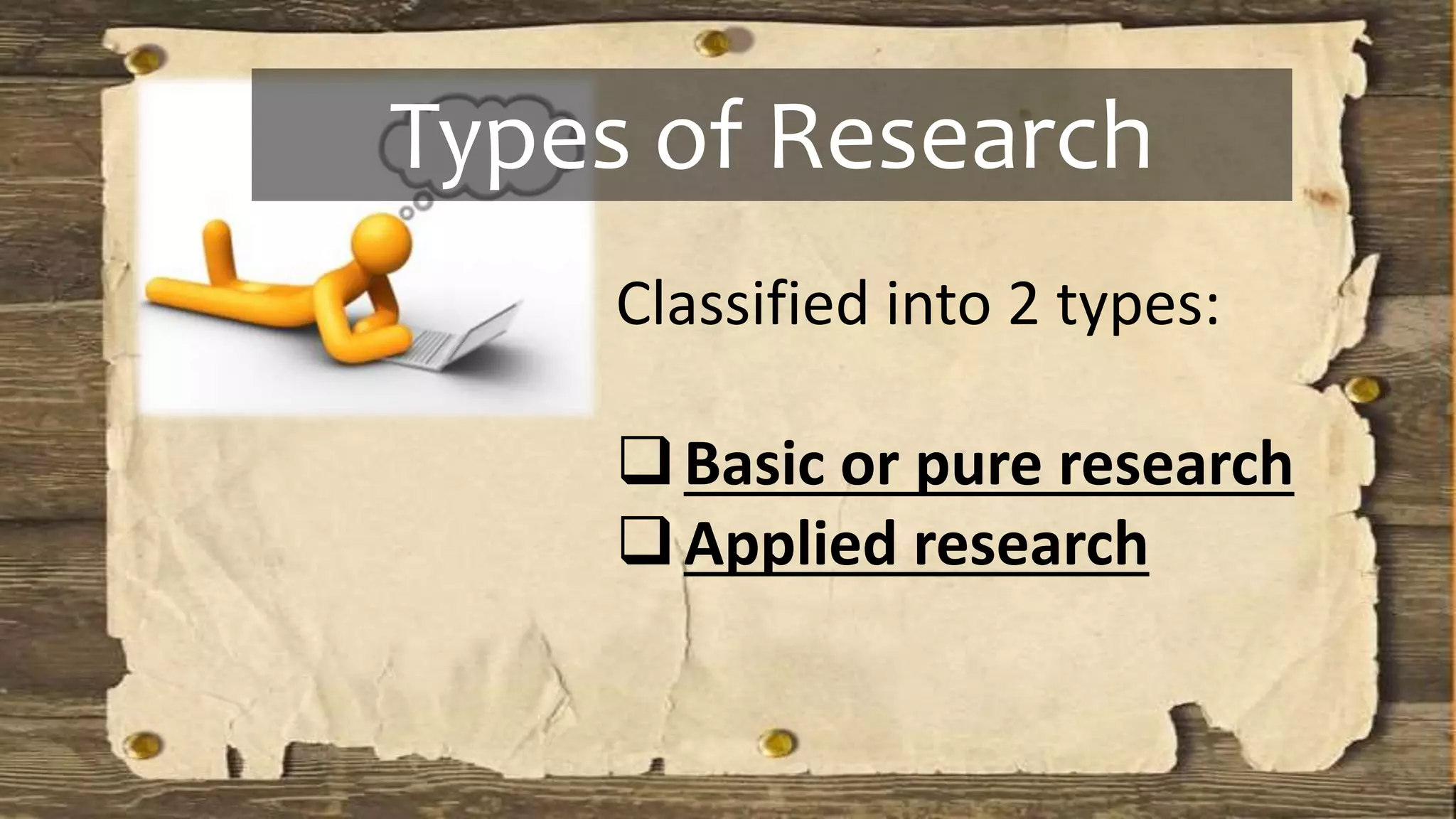 Types of research | PPTX