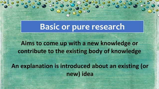 Types of research | PPTX