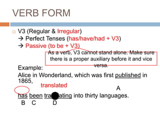 sentence structure (Part 2) | PPT