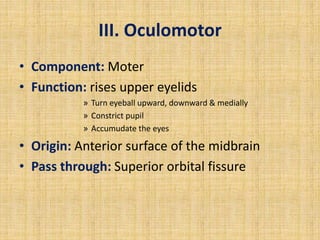2. function of cranial nerves | PPTX