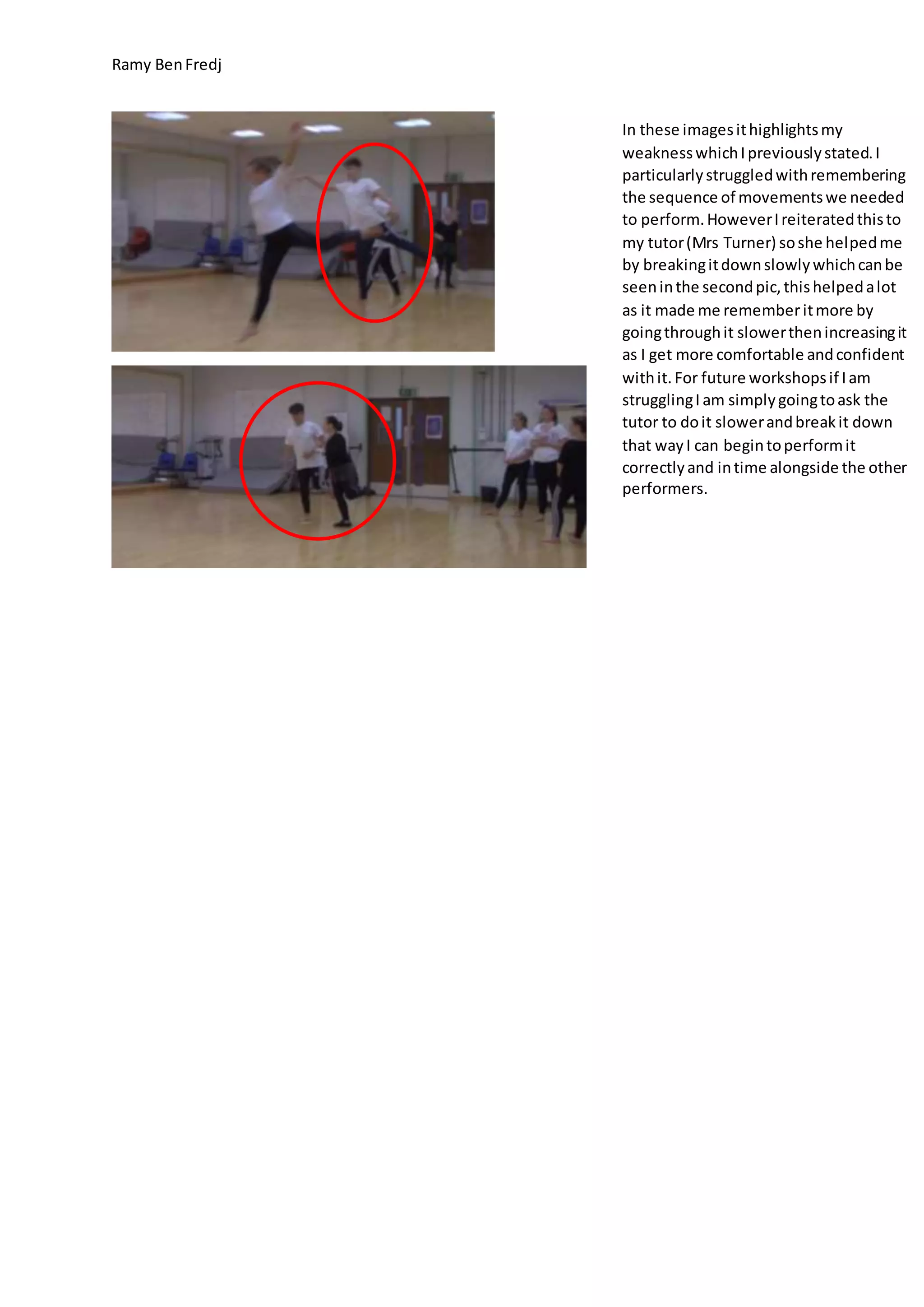 Horton technique dance workshop | DOCX