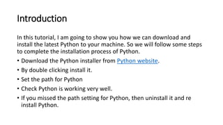 How to download and install Python - lesson 2 | PPTX