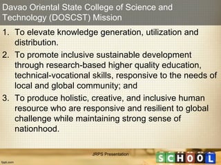 The Davao Oriental State College of Science and Technology | PPT