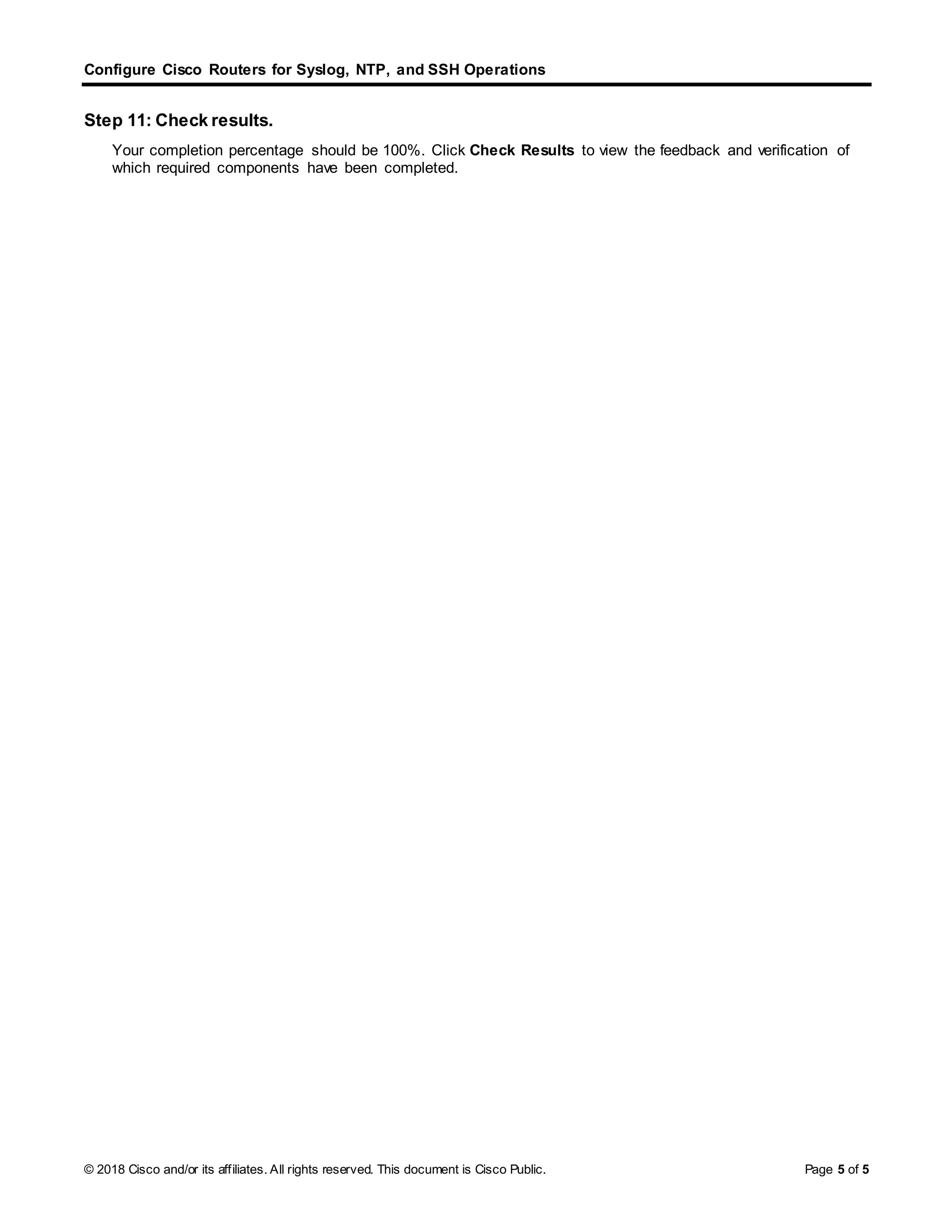 Configure Cisco Routers For Syslog Ntp And Ssh Operations Pdf