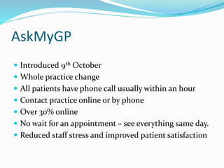 General Practice Transformation Champions: Working as a team | PPT