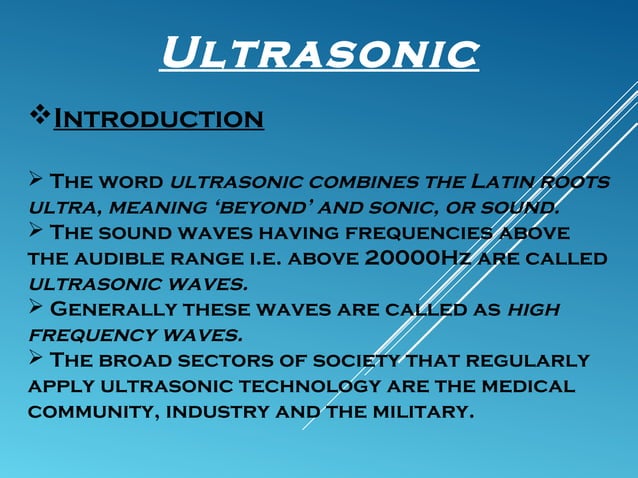 ultrasonic | PPT