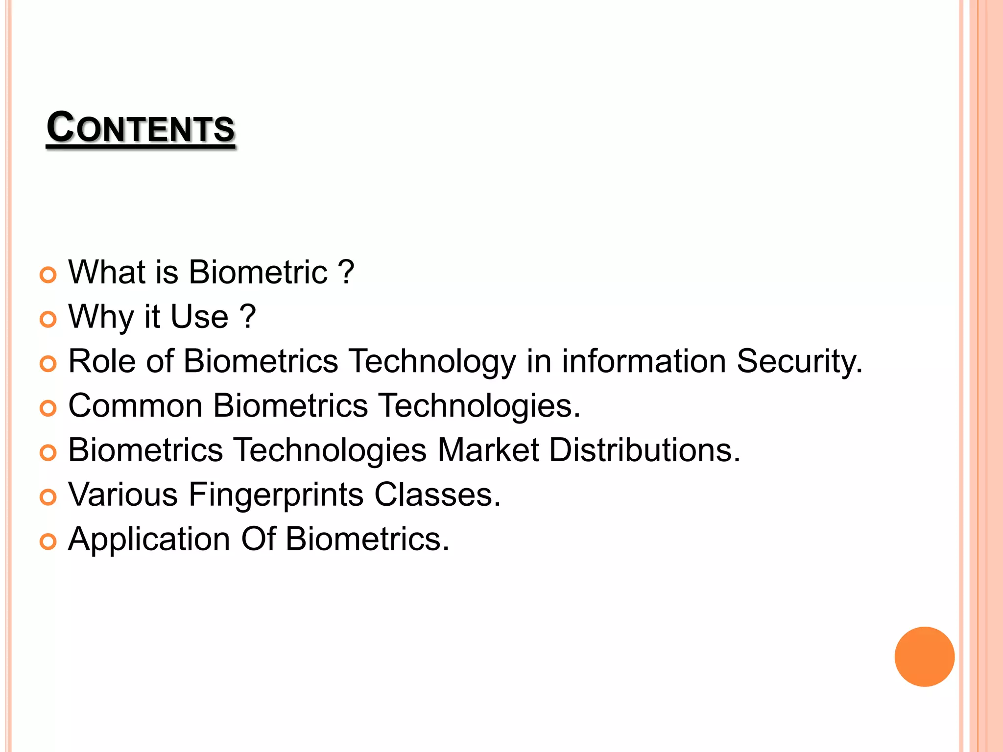Biometrics by ritesh | PPTX