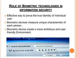 Biometrics by ritesh | PPTX