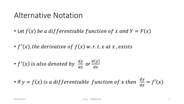 2. derivaties and application of derivaties | PPT