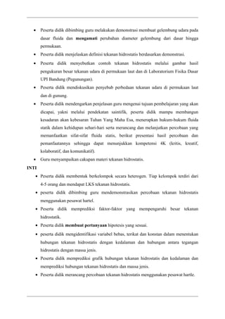 2. rpp dan penilaian kd 3.3 fluida statis tekanan hidrostatis | DOC