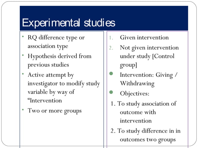 2. overview of study designs | PPT