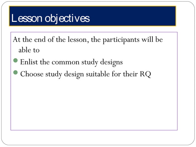 2. overview of study designs | PPT