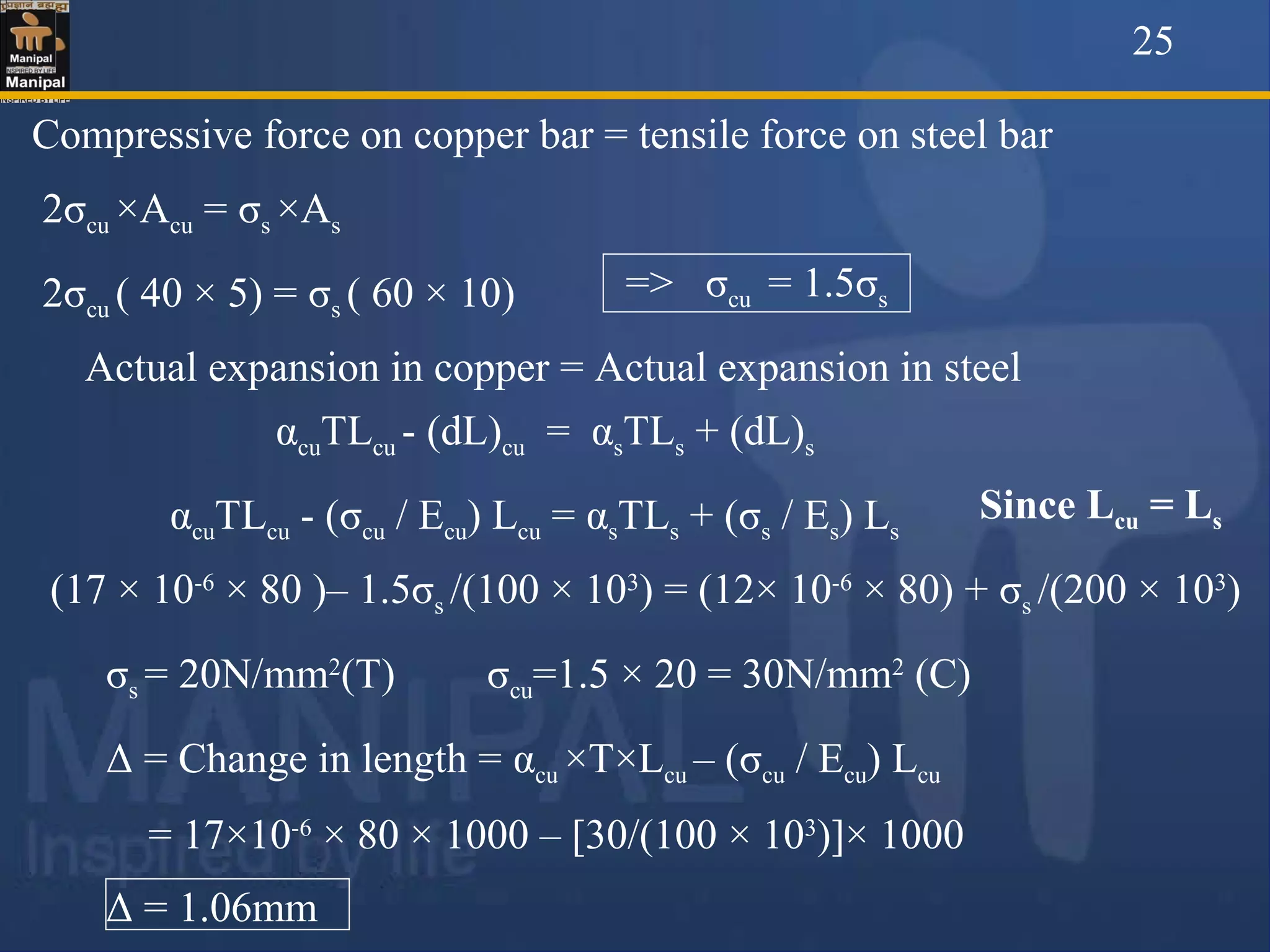temperature stresses in Strength of materials | PPT