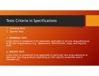 Analytical Testing Specifications-Presentation No. 2 | PDF
