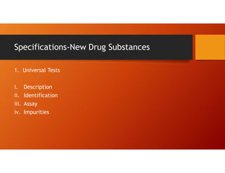 Analytical Testing Specifications-Presentation No. 2 | PDF