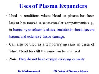 2.1.4 blood and plasma volume expanders | PPT