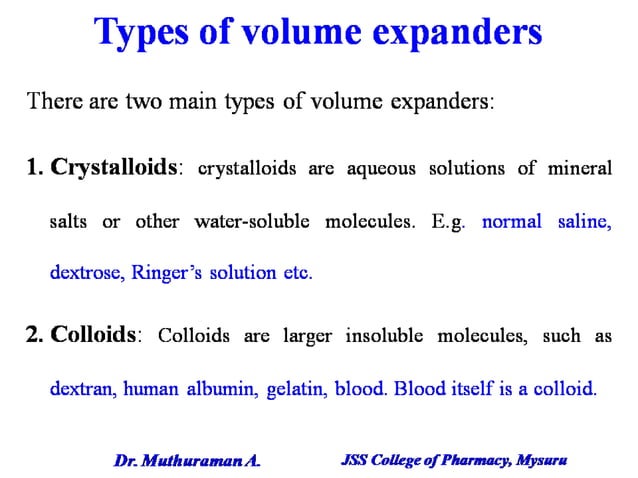 2.1.4 blood and plasma volume expanders | PDF | Blood Disorders ...