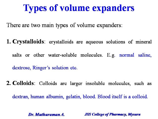 2.1.4 blood and plasma volume expanders
