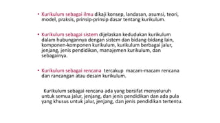 Dimensi Pengembangan Kurikulum | PDF