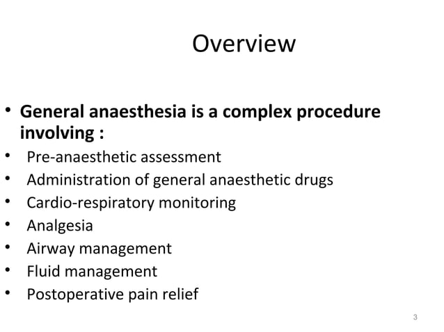 General Anaesthesia In Maxillofacial Surgery. Overview | PPT | Lung and ...