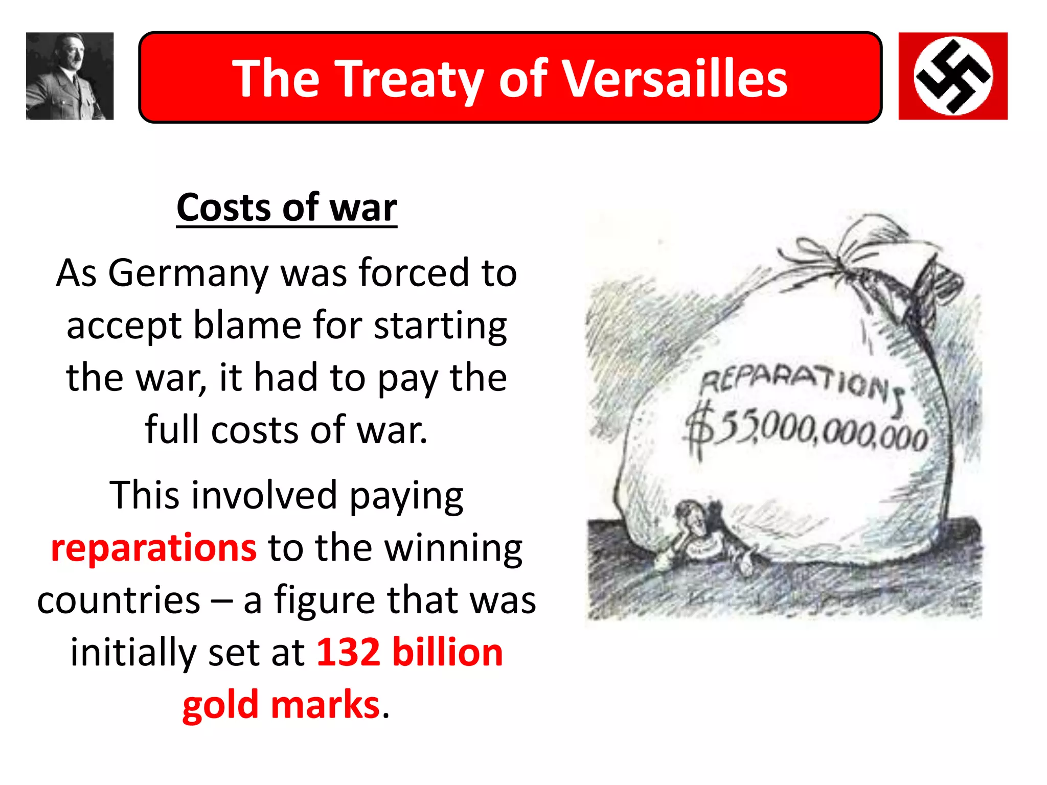 Hitler and Nazi Germany - the treaty of versailles | PPTX