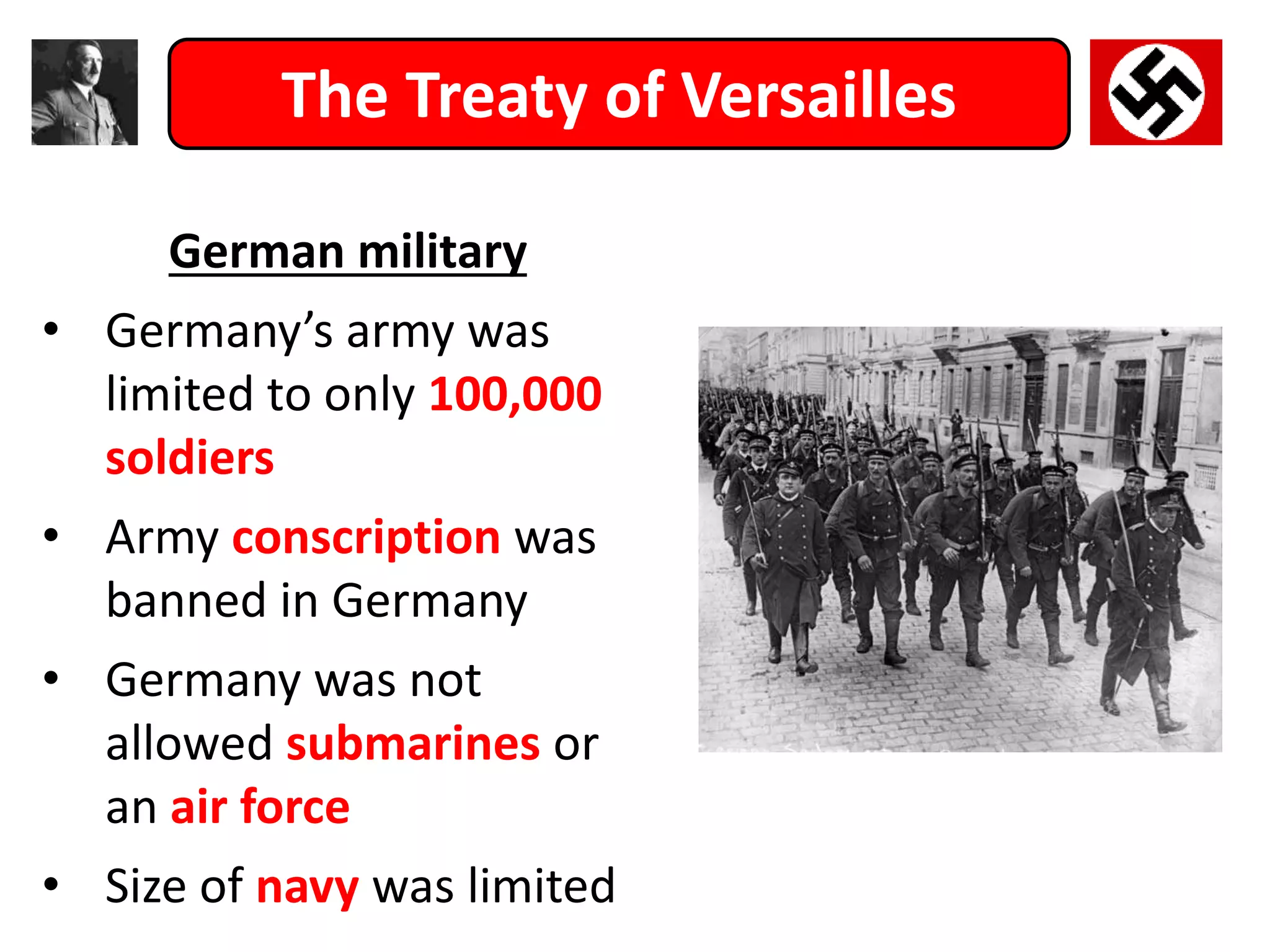 Hitler and Nazi Germany - the treaty of versailles | PPTX
