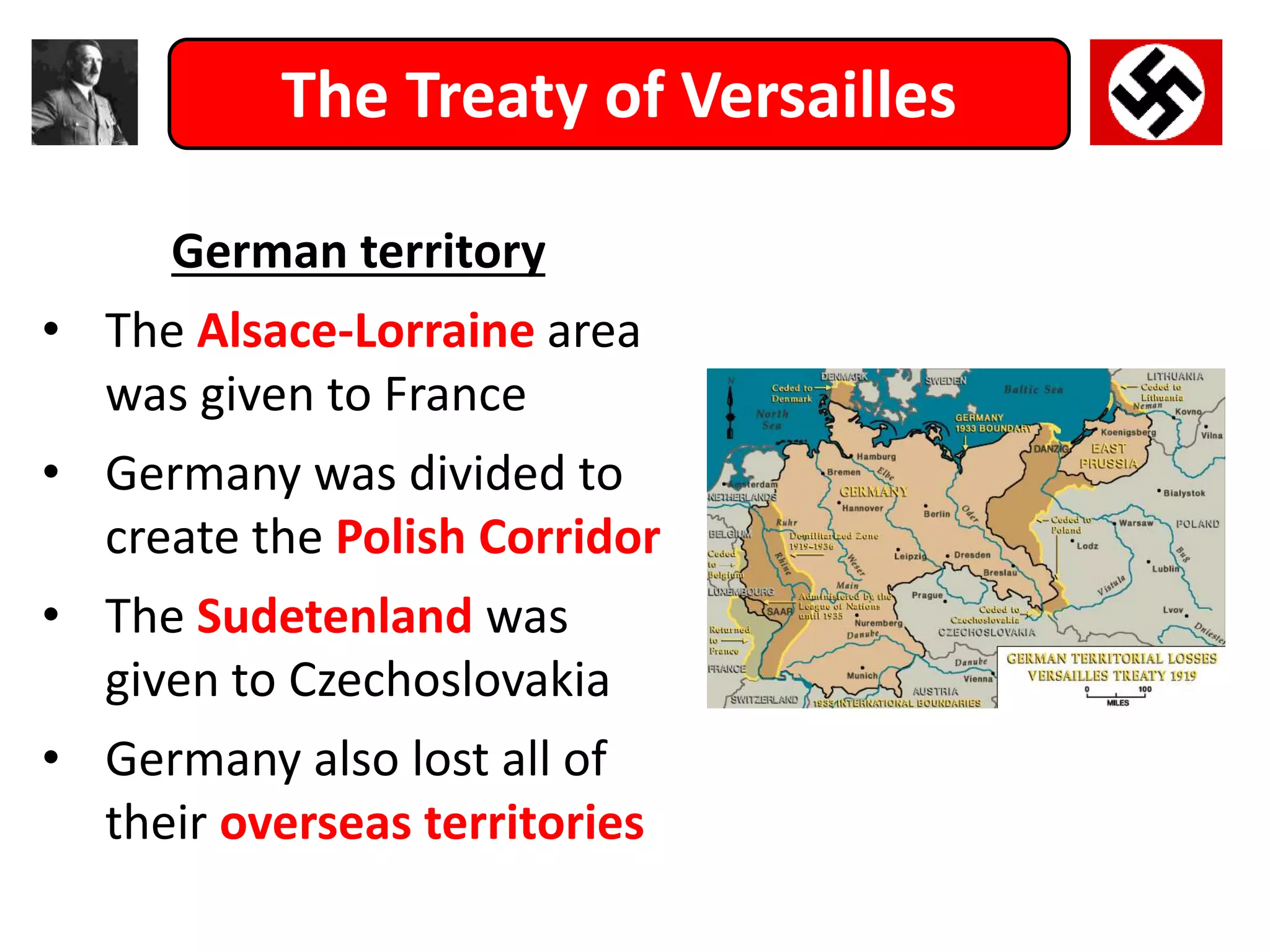 Hitler and Nazi Germany - the treaty of versailles | PPTX