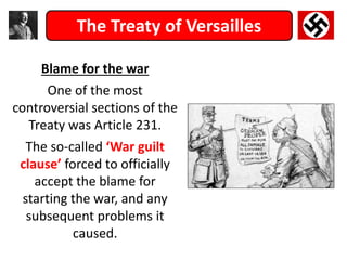 Hitler and Nazi Germany - the treaty of versailles | PPTX
