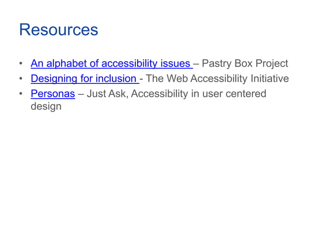 Accessible User Experience Handbook | PPT