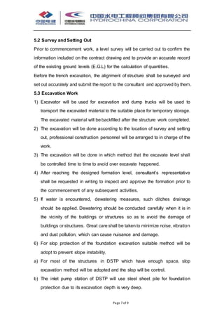 Method statement for structure excavation | DOCX