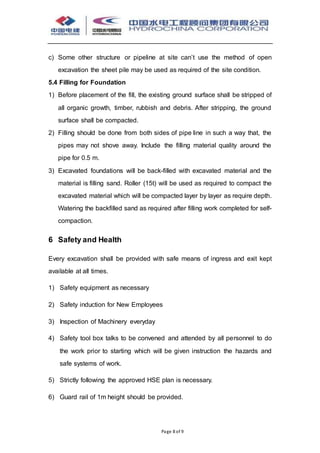 Method statement for structure excavation | PDF