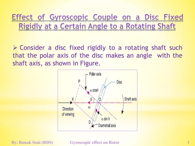 Gyroscopic effect on rotor | PPTX | Physics | Science