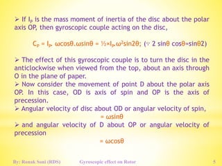 Gyroscopic effect on rotor | PPTX