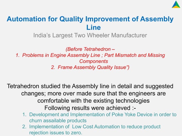 Low Cost Automation Case Studies By Tetrahedron | PPTX