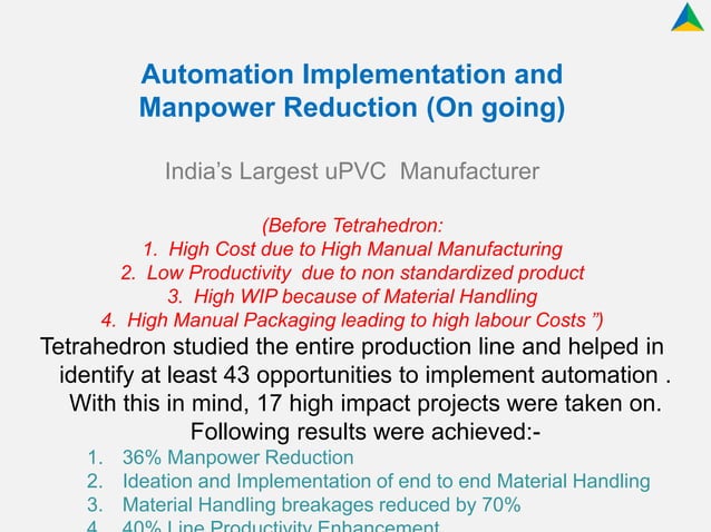 Low Cost Automation Case Studies By Tetrahedron | PPT