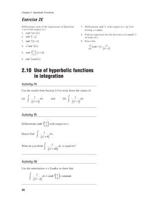 2.hyperbolic functions Further Mathematics Zimbabwe Zimsec Cambridge | PDF