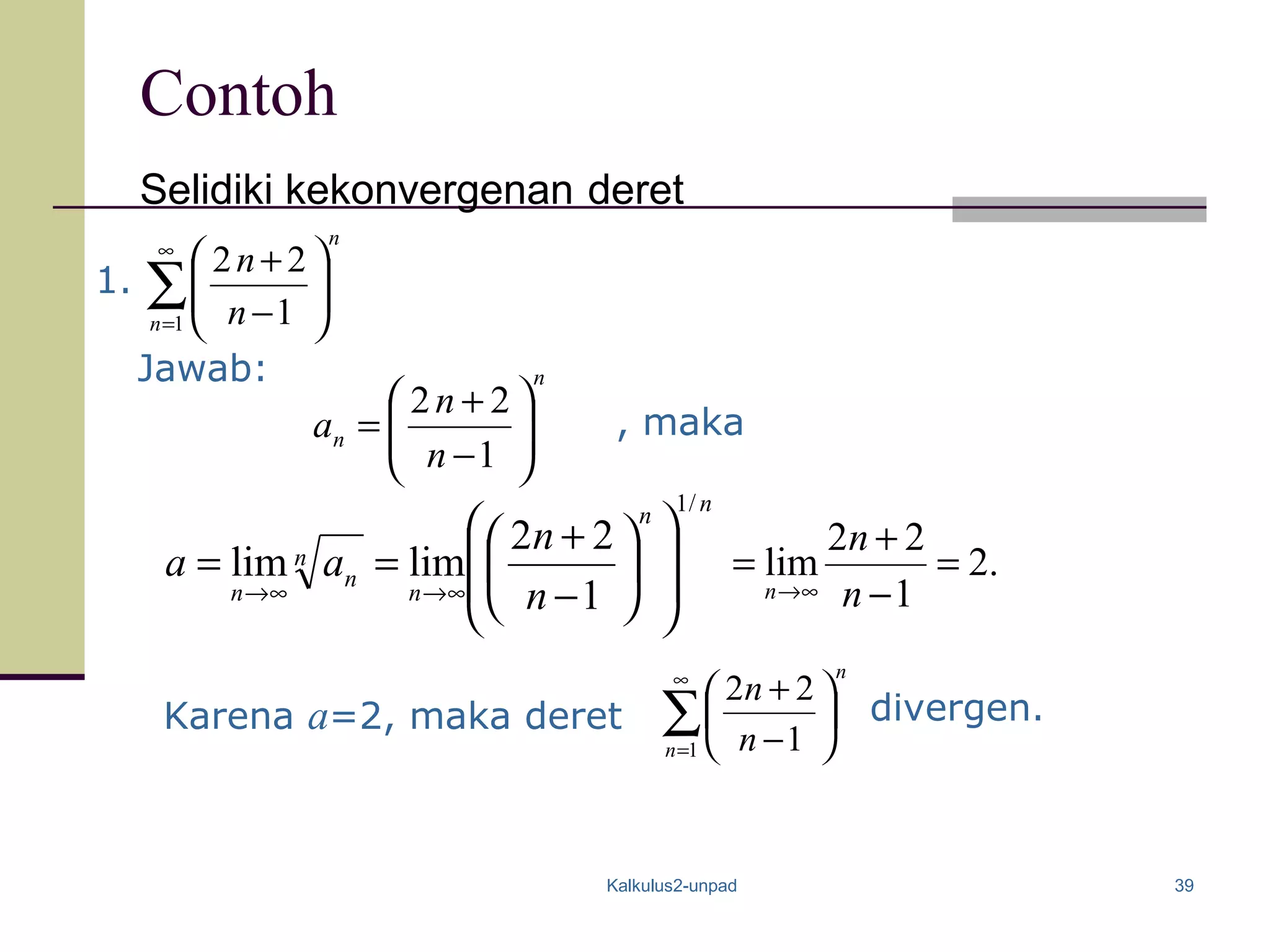 Barisan dan Deret ( Kalkulus 2 ) | PPS
