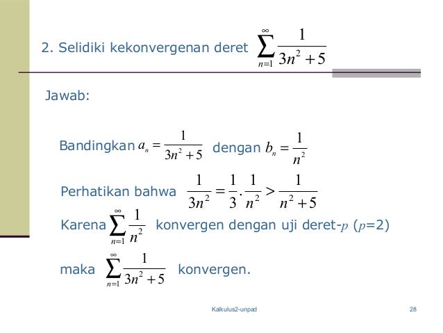 Barisan Dan Deret Konvergen