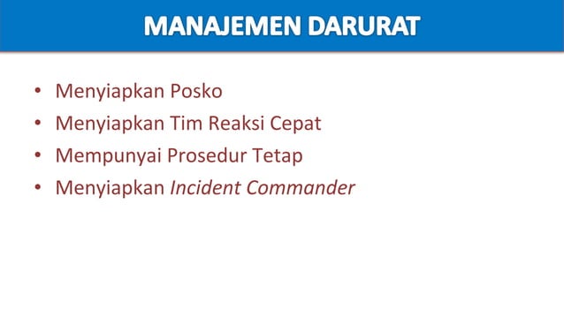MANAJEMEN PENANGULANGAN BENCANA | PPT