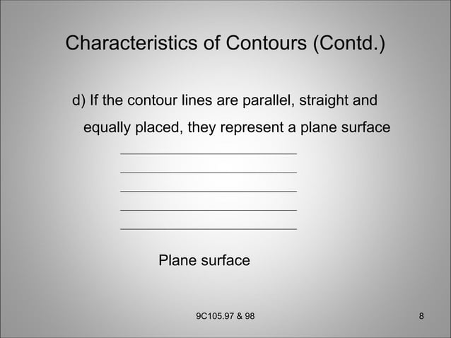 2.characteristics of countours | PPT | Geography | Science