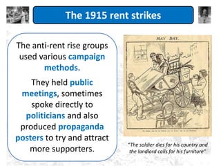 era of the great war - rent strikes | PPT