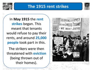 era of the great war - rent strikes | PPT