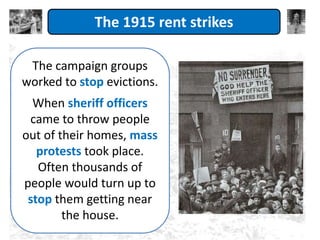 era of the great war - rent strikes | PPT